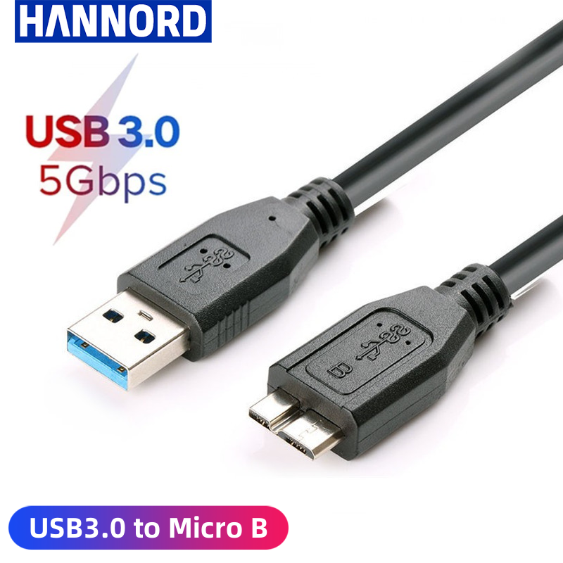 Hannord USB 3,0 tipo A a Micro B Cable conector 5Gbps 3A Cable de ...